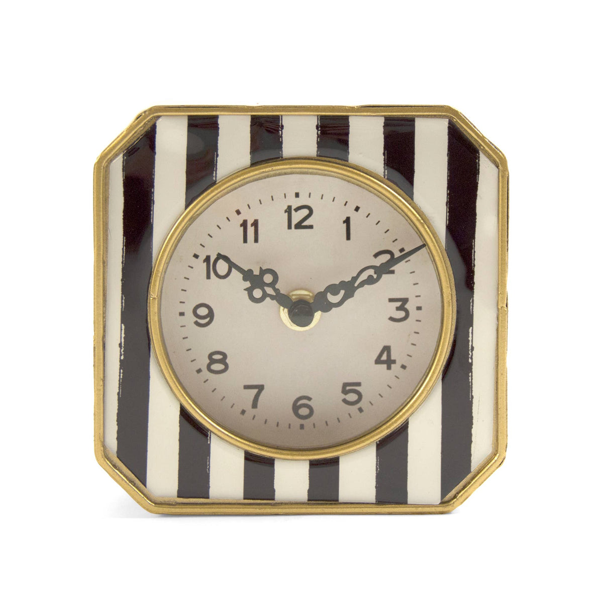 Black and White Striped Clock – Eastwood home