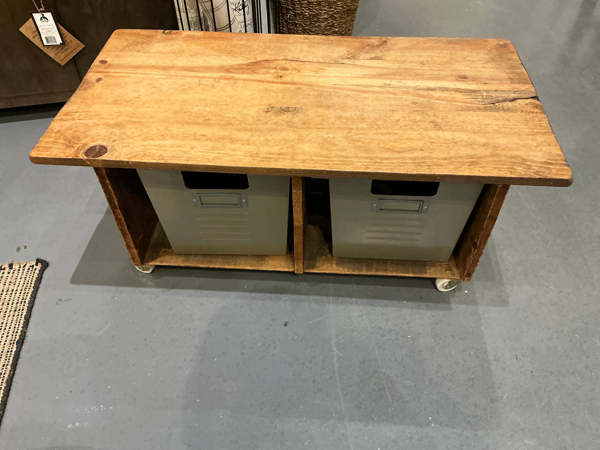 Storage table w/bins – Eastwood home